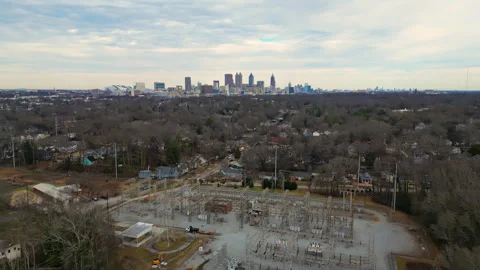Aerial view of electrical Power grid and... | Stock Video | Pond5