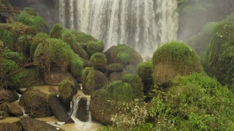 Aerial view of Elephant waterfall in Vie... | Stock Video | Pond5