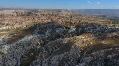 Aerial view of Fairy Chimneys Landforms ... | Stock Video | Pond5