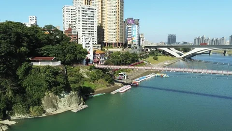 Aerial view of the famous Bitan Scenic a... | Stock Video | Pond5