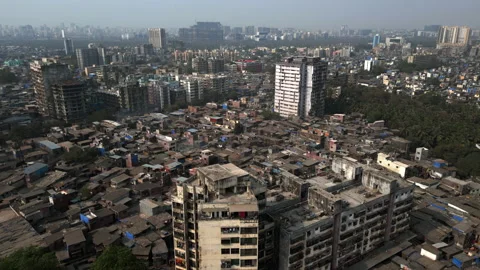 Aerial View of the Famous Dharavi Slums ... | Stock Video | Pond5