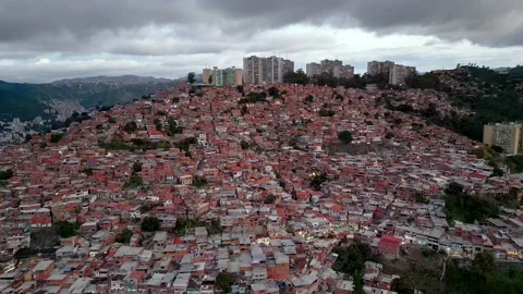 Aerial view of famous slums on the hill ... | Stock Video | Pond5