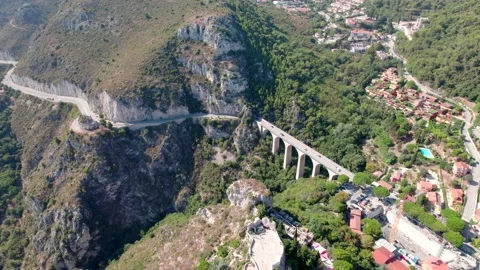 Aerial view of famous White Arc Bridge i... | Stock Video | Pond5