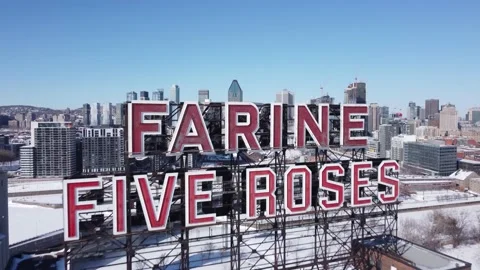 Aerial view of the Farine Five Roses in ... | Stock Video | Pond5
