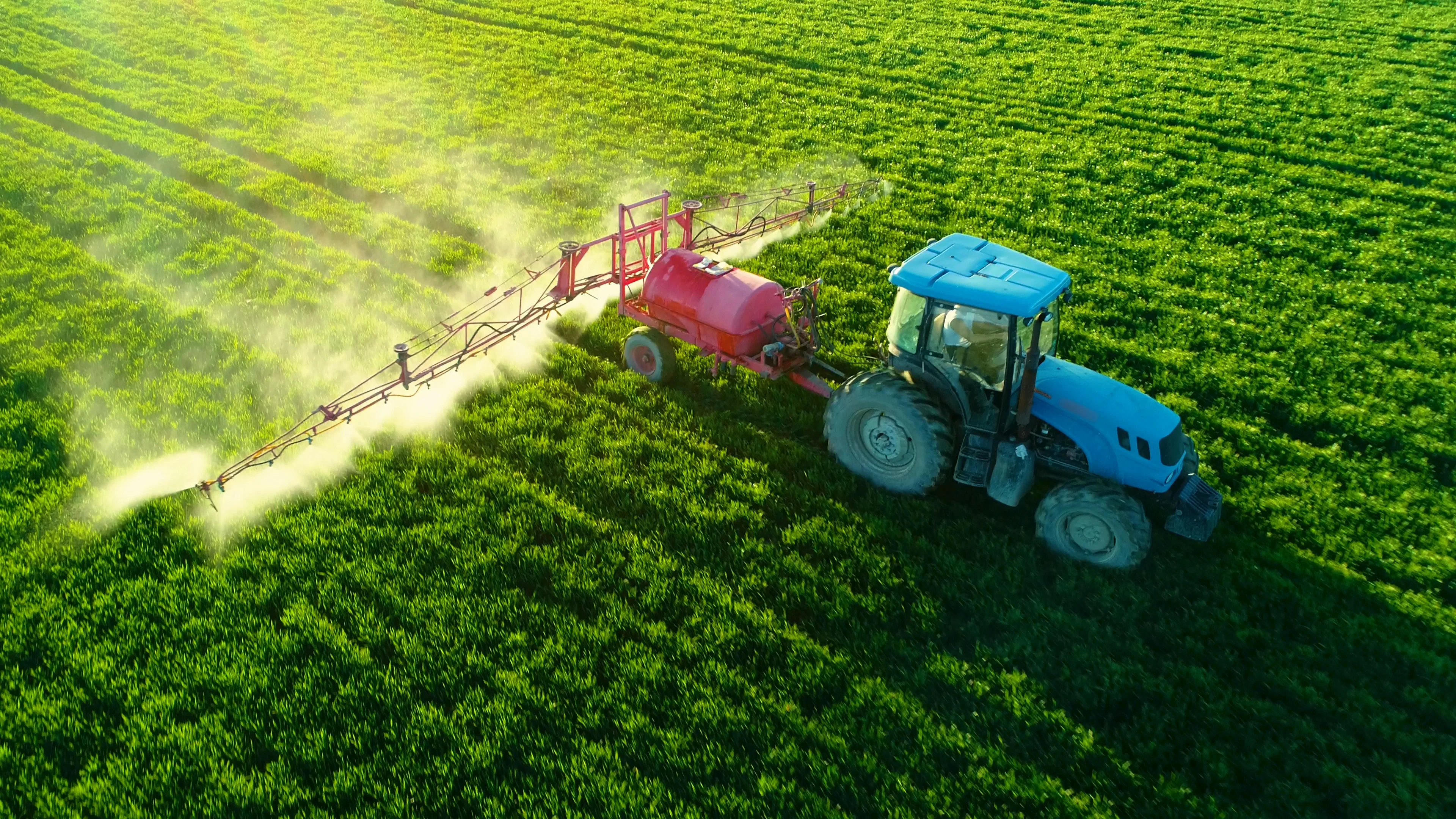 Farm Tractor In Field