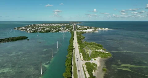 Aerial view of Florida Keys known for th... | Stock Video | Pond5