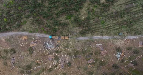 Aerial view flying slowly down over Defo... | Stock Video | Pond5