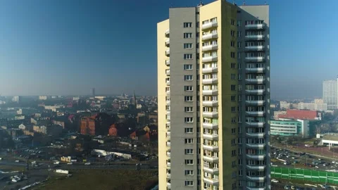 Aerial View On Fog Star Skyscrapers. Bea... | Stock Video | Pond5