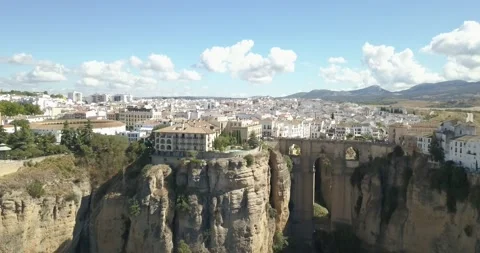 Aerial view at the full Ronda city, icon... | Stock Video | Pond5
