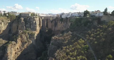 Aerial view at the full Ronda city, icon... | Stock Video | Pond5