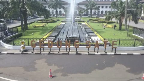 Aerial View of Gedung Sate Bandung West ... | Stock Video | Pond5