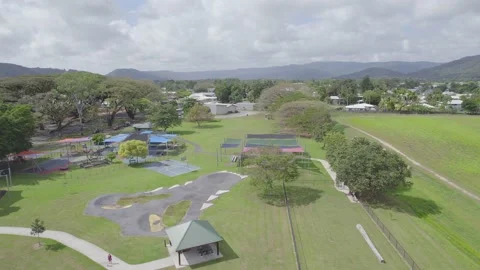 Aerial View Of George Davis Park On A Su... | Stock Video | Pond5