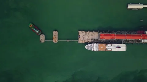 Aerial View of Georgetown Ferry Port on ... | Stock Video | Pond5