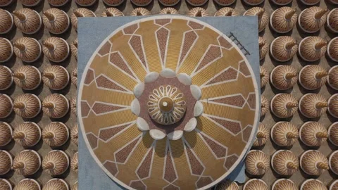 Aerial view of Gombuj Masjid mosque, Dha... | Stock Video | Pond5