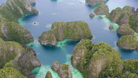 Aerial View of Gorgeous Limestone Island... | Stock Video | Pond5