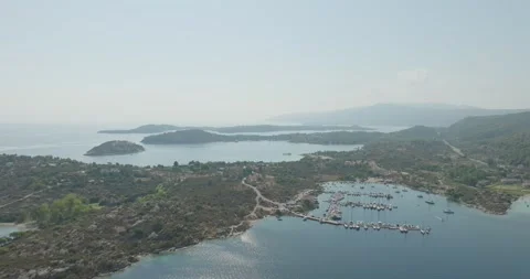 Aerial View of The Greek Peninsula Sitho... | Stock Video | Pond5
