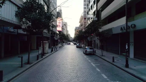 Aerial view of Hamra street in Beirut, L... | Stock Video | Pond5