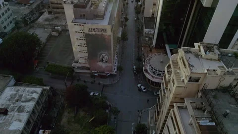 Aerial view of Hamra street in Beirut, L... | Stock Video | Pond5