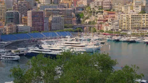 Aerial view of Hercules Port in Monaco, ... | Stock Video | Pond5