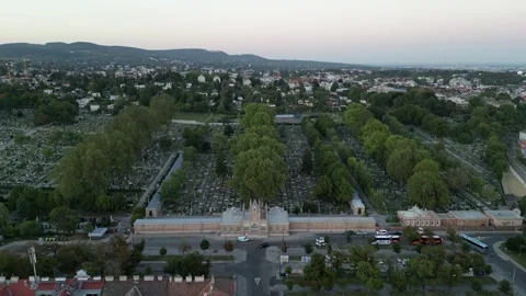 Aerial View of Hernals Cemetery in Vienn... | Stock Video | Pond5