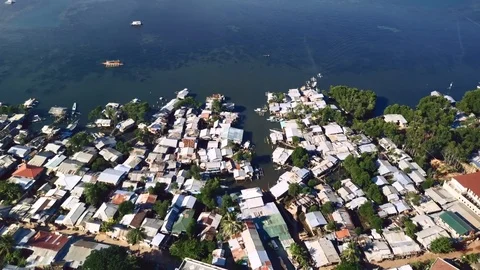 Aerial view of houses at Coron Town . Pa... | Stock Video | Pond5