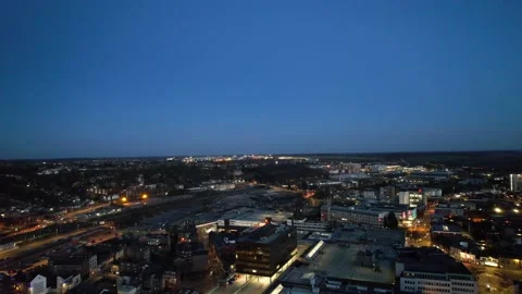 Aerial View of Illuminated British City ... | Stock Video | Pond5