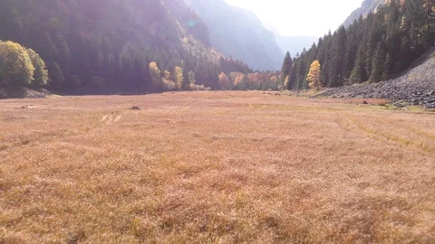 Aerial view of incredible fall colors in... | Stock Video | Pond5