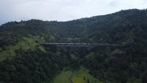Aerial view of Indian Railway Track and ... | Stock Video | Pond5