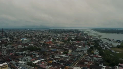 Aerial view of Iquitos the city in the A... | Stock Video | Pond5