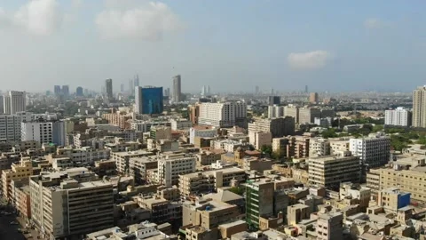 Aerial View Of Karachi Skyline During Th... | Stock Video | Pond5