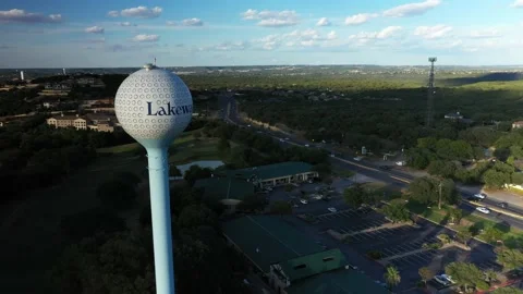 Aerial view Lakeway, Texas Iconic Water ... | Stock Video | Pond5