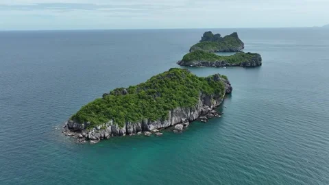Aerial view of landscape of Angthong Nat... | Stock Video | Pond5