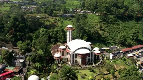 Aerial view of The Largest Mosque Atta'a... | Stock Video | Pond5