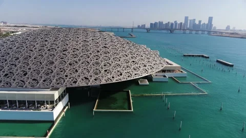 Aerial view of the Louvre, an art museum... | Stock Video | Pond5