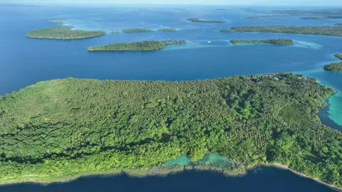 Aerial View of Lush Tropical Islands in ... | Stock Video | Pond5