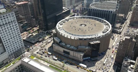 Aerial view of Madison Square Garden (MS... | Stock Video | Pond5