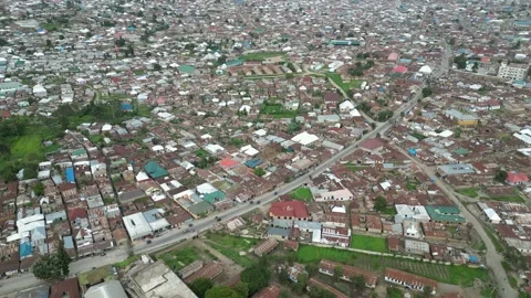 Aerial view of Mbeya city, located in so... | Stock Video | Pond5