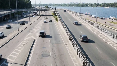 Aerial view from Metro Bridge, also know... | Stock Video | Pond5