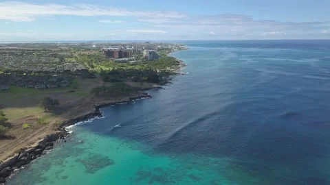 Aerial view of Milo cove coastline along... | Stock Video | Pond5