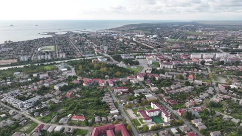 Aerial view of modern landscape of Poti ... | Stock Video | Pond5