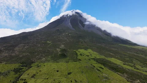 Aerial view of the mountain at Pico´s I... | Stock Video | Pond5