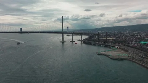 Aerial view of the new CCLEX bridges in ... | Stock Video | Pond5