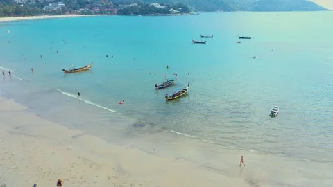 Aerial view or top view of long-tailed b... | Stock Video | Pond5