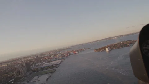 Aerial View Out Helicopter Window Nyc Ci... | Stock Video | Pond5