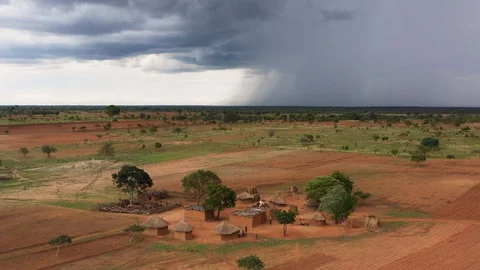 African Desert Village Aerial Stock Video Footage | Royalty Free ...