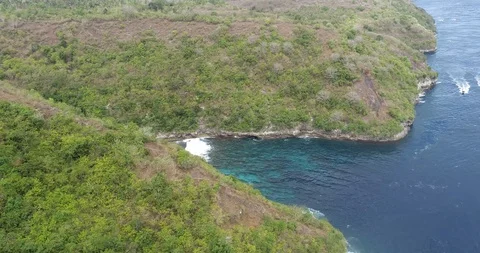 Aerial view of Pandan Beach of Nusa Peni... | Stock Video | Pond5