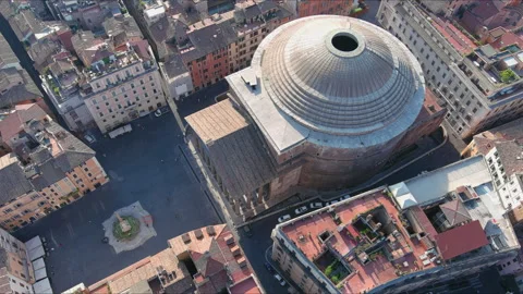 Aerial view of Pantheon in Rome, monumen... | Stock Video | Pond5