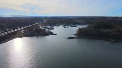Aerial View Of Paris Landing State Park ... | Stock Video | Pond5