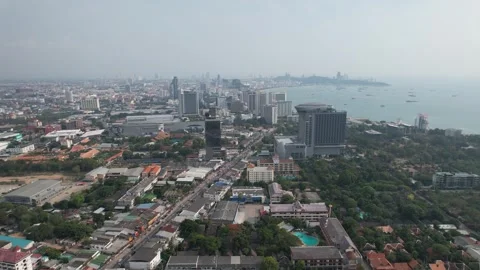 Aerial view of Pattaya, Bang Lamung Dist... | Stock Video | Pond5