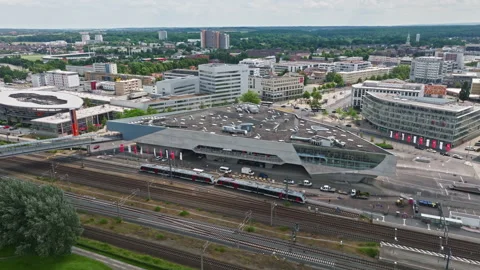 Aerial view of Phaeno Science Center , W... | Stock Video | Pond5
